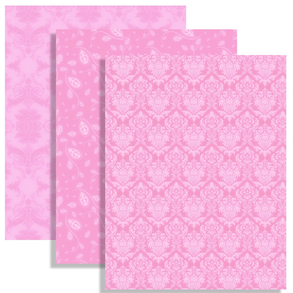 Pink Digital Scrapbook Paper Set 10 Pinkpapers for - Etsy