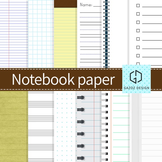 15 School Notebook Paper Sheet. Exercise Page Background. | Etsy