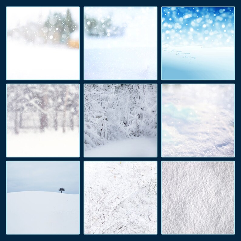 Winter Snow Digital Paper, Winter Scrapbook Paper, Christmas, Trees ...
