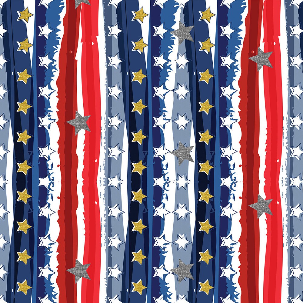 America Watercolor 4th of July Digital Paper Set in Bright Colors ...