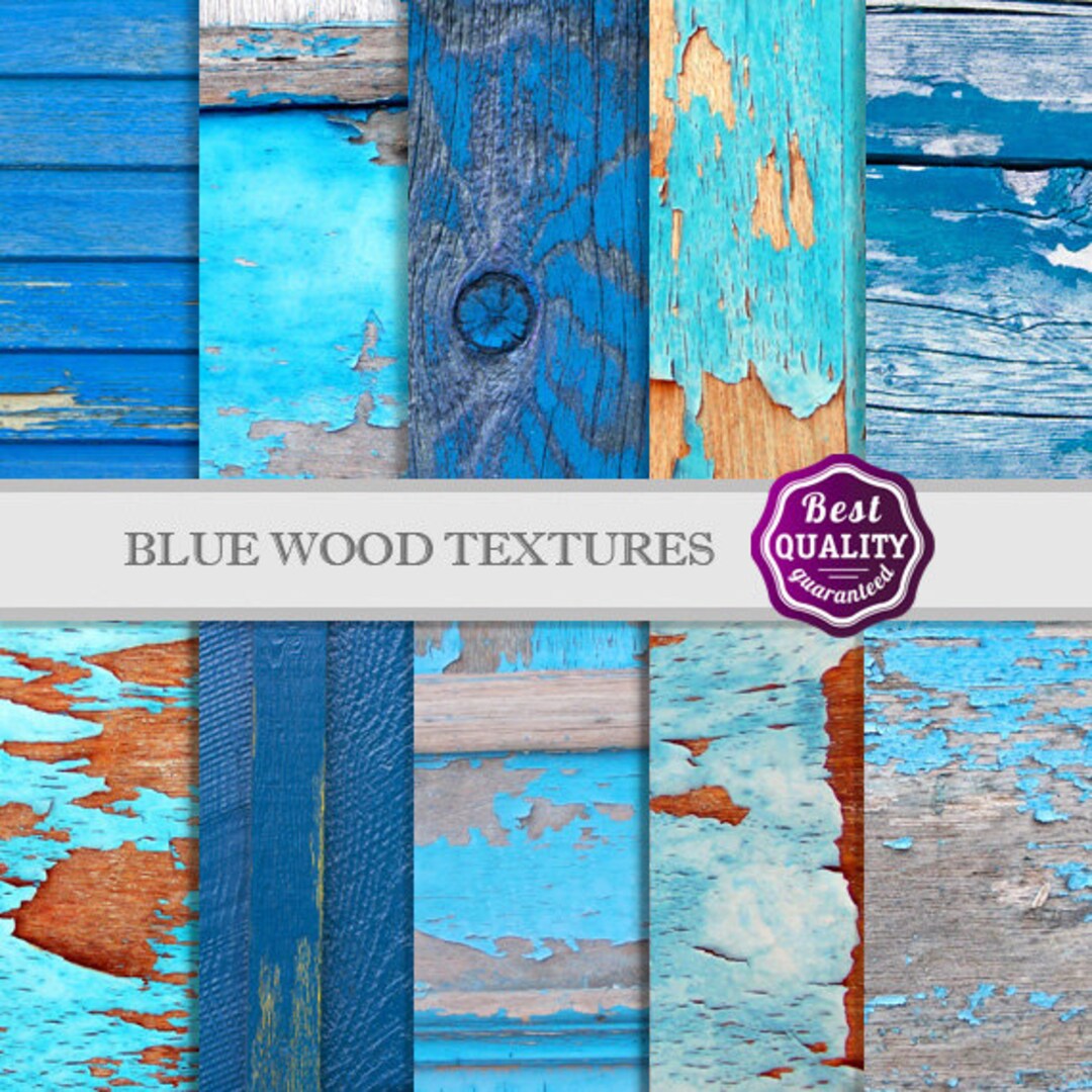 Wood Textures Digital Paper Set * "wood Patterms" 10 Blue Wood Textures ...