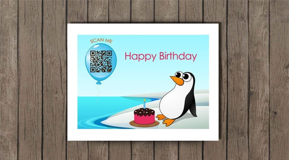 Items similar to QR Code Birthday Card / Happy Birthday Greeting ... Items similar to QR Code Birthday Card / Happy Birthday Greeting ...