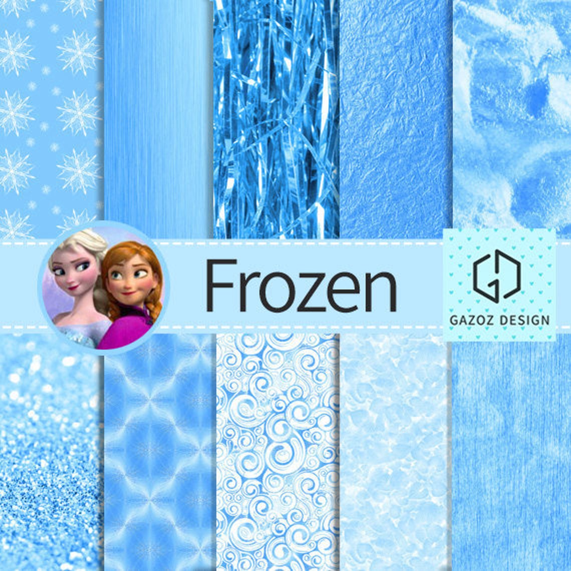 Frozen Digital Papers frozen Patterns Palette - Etsy Israel