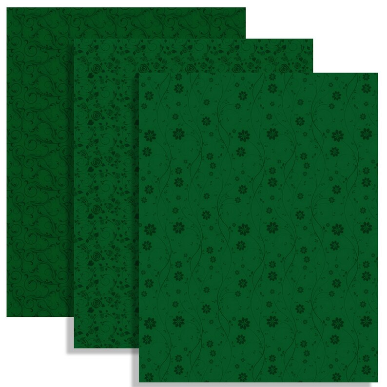 Green Digital Scrapbook Paper Set * 10 Green Papers for Scrapbooking ...