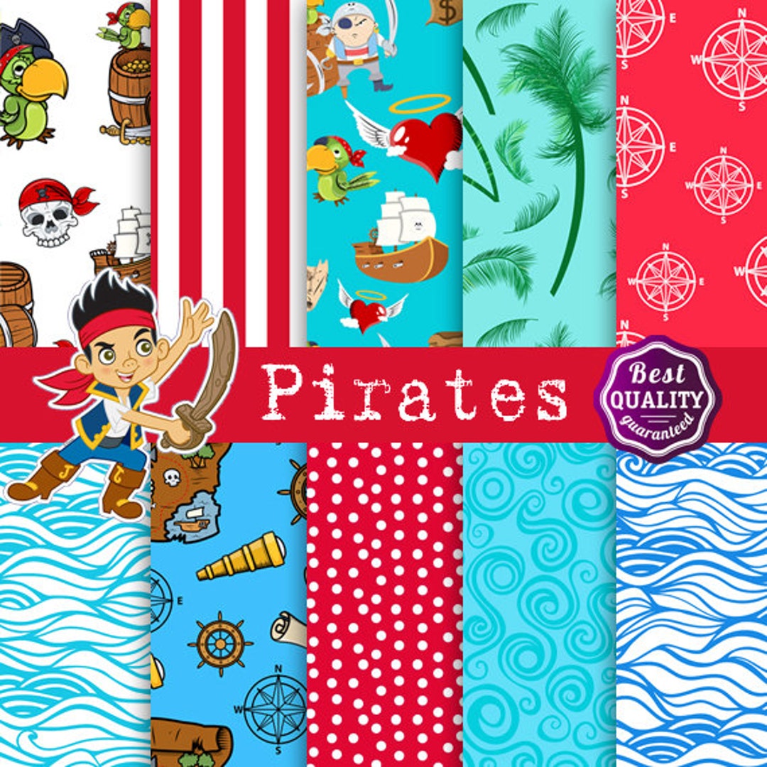 Pirates Digital Papers * Palette Inspired by Jake and the Neverland ...