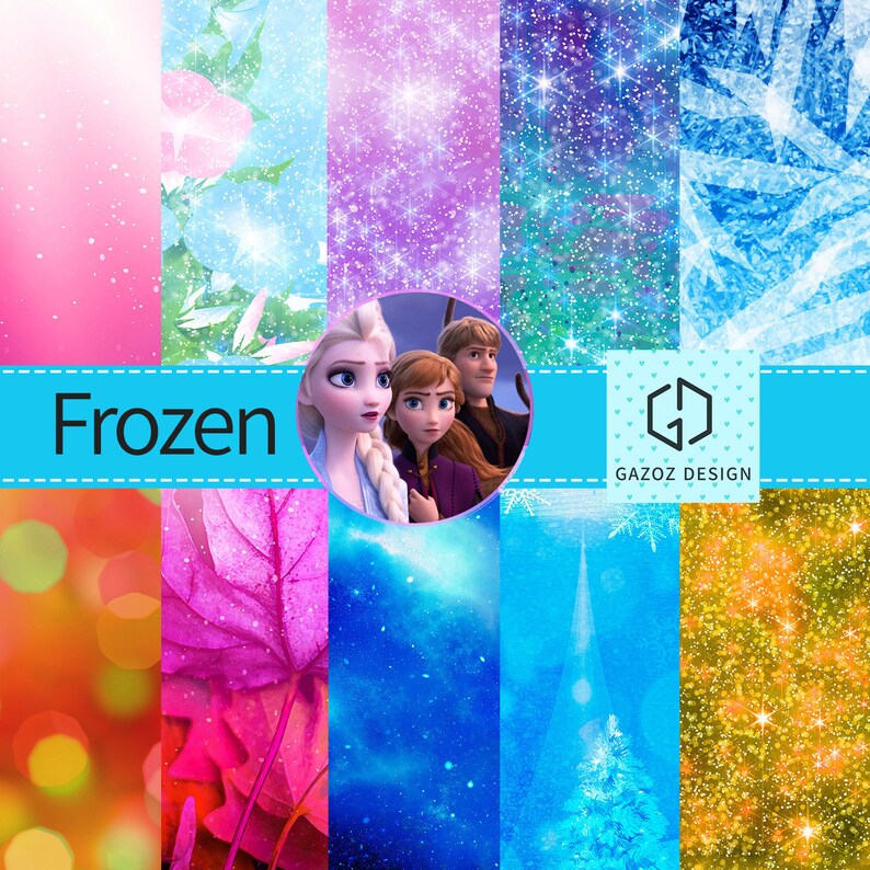 Frozen 2 10 Backgrounds frozen Patterns Palette | Etsy