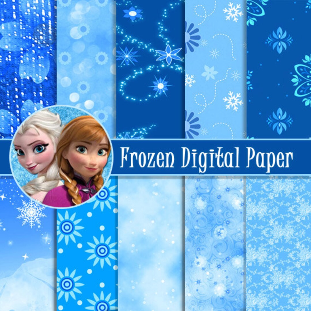 Frozen Digital Paper 10 Frozen Patterns Digital Papers - Etsy Australia