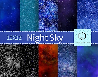 Space Digital Paper Night Sky Background Galaxy Digital - Etsy