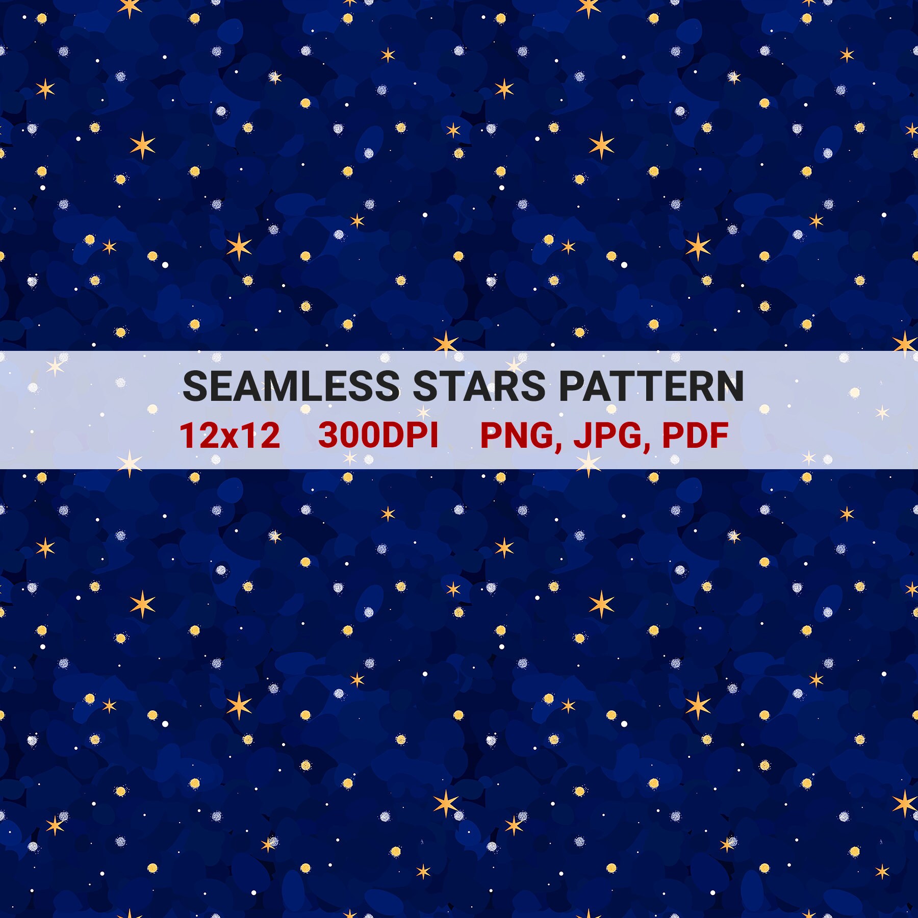 Seamless Night Sky Digital Paper, Starry Skies Digital Paper, Star ...