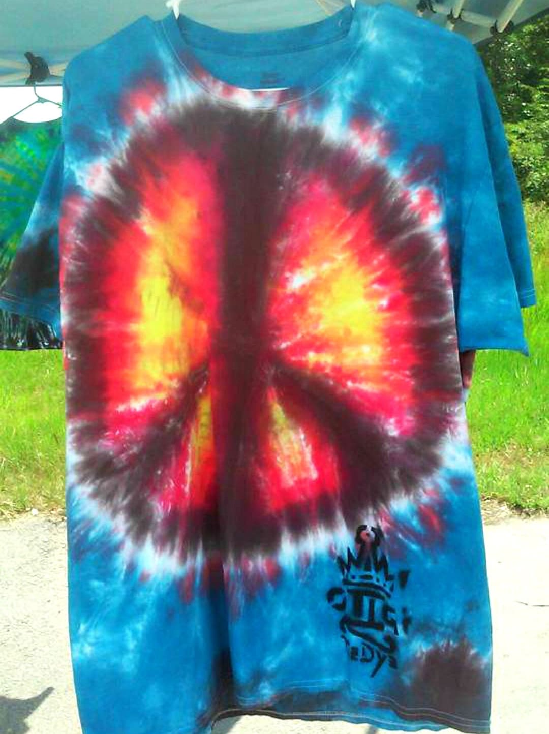 Peace Sign Tie Dye Pick Your Colors, Hand Dyed, Made to Order - Etsy