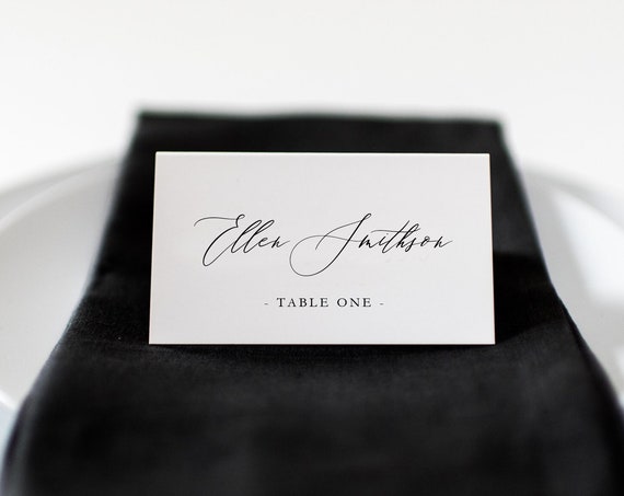 wedding place cards / escort cards / flat / folded / wedding place card ...