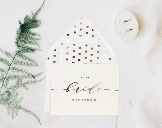 To my bride on our wedding day card / wedding card to your | Etsy