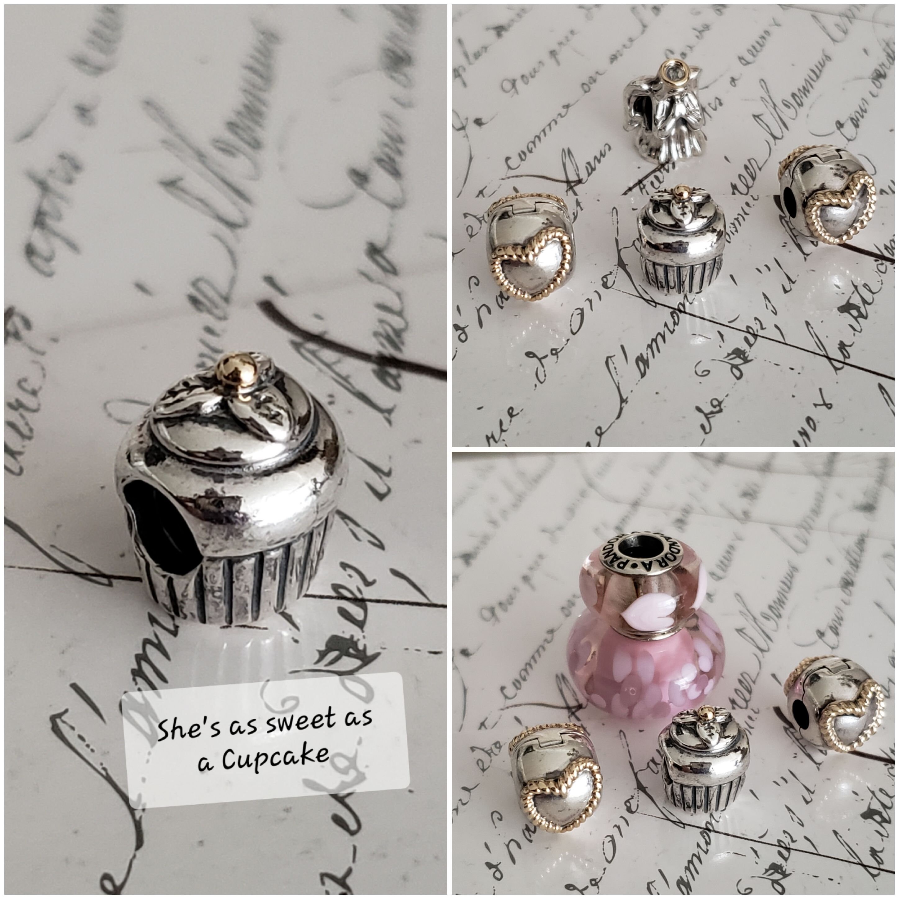 Authentic Pandora Cupcake Two-tone Charm Sterling 14K Gold | Etsy Canada