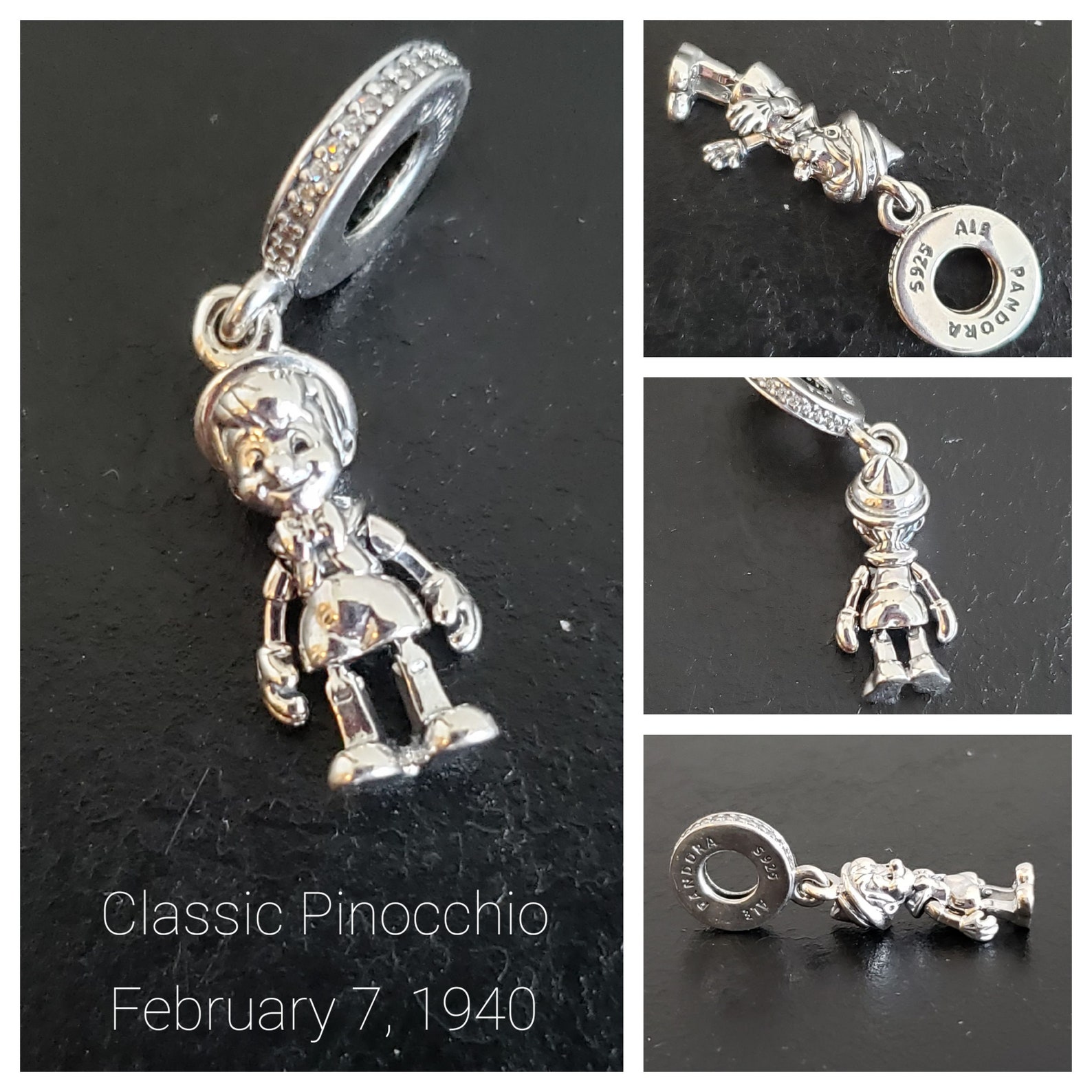 Authentic Pandora Pinocchio Dangle Charm Sterling Marked S925 - Etsy France