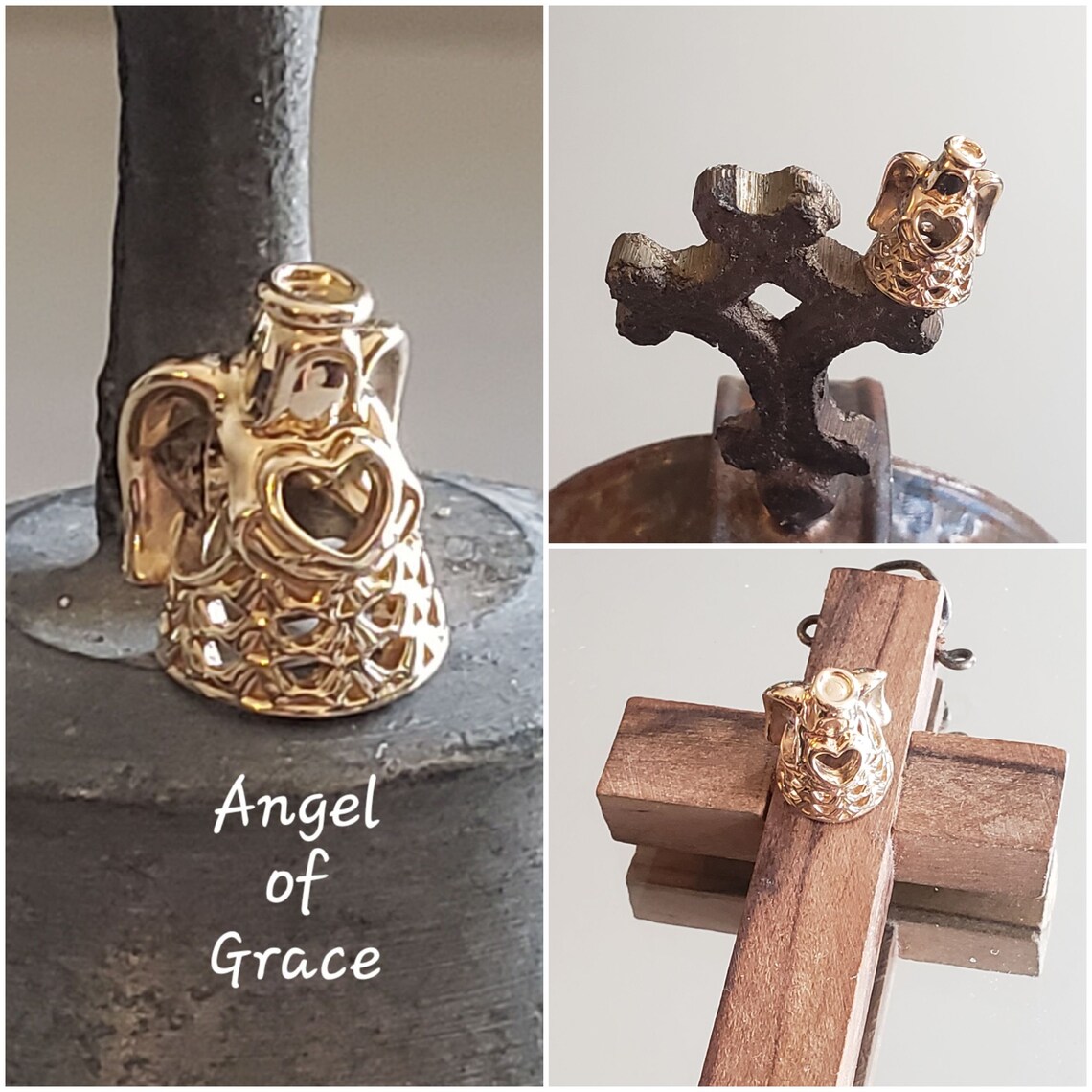 Authentic Pandora Angel of Grace 14K Gold Charm Openwork - Etsy Canada