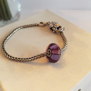 Stunning Authentic Trollbead Purple Stripes Glass Bead Charm RETIRED ...