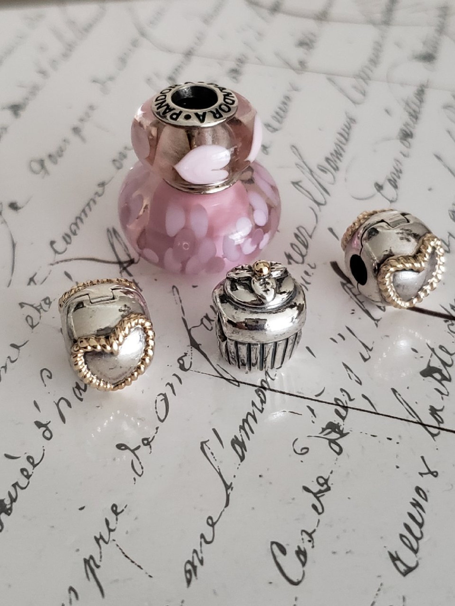 Authentic Pandora Cupcake Two-tone Charm Sterling 14K Gold - Etsy