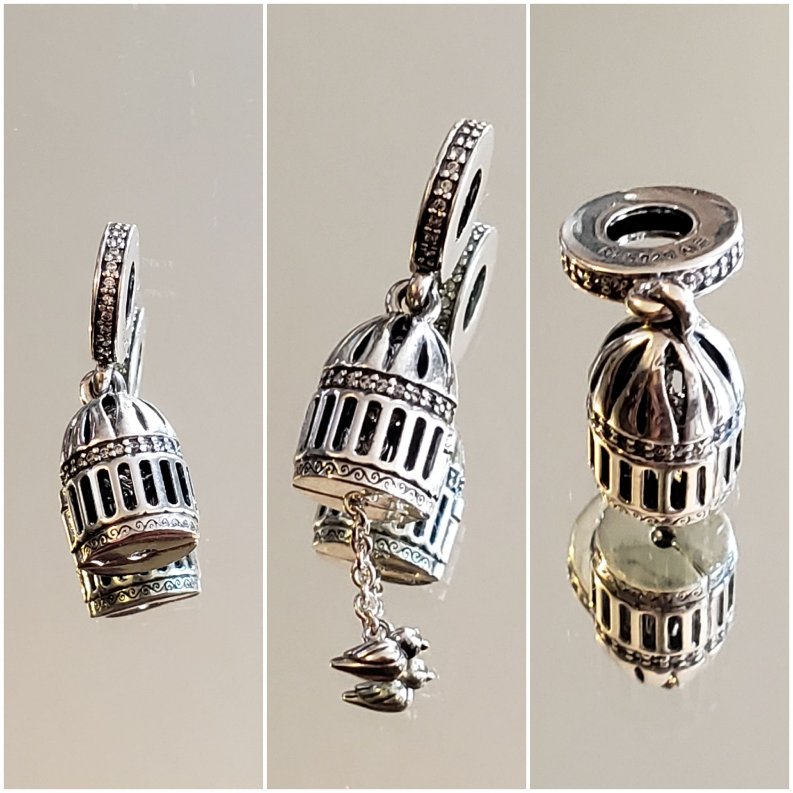 Authentic Pandora Free As A Bird Dangle Charm Opens Birdie | Etsy