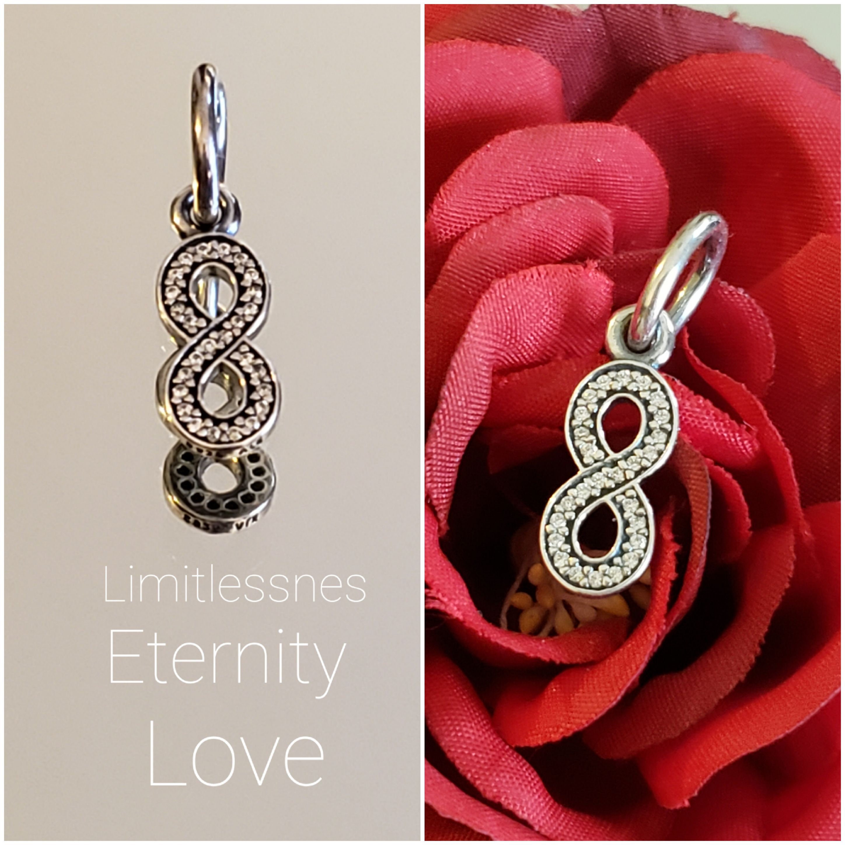 Authentic Pandora infinity Dangle Charms Encrusted w/ Clear | Etsy