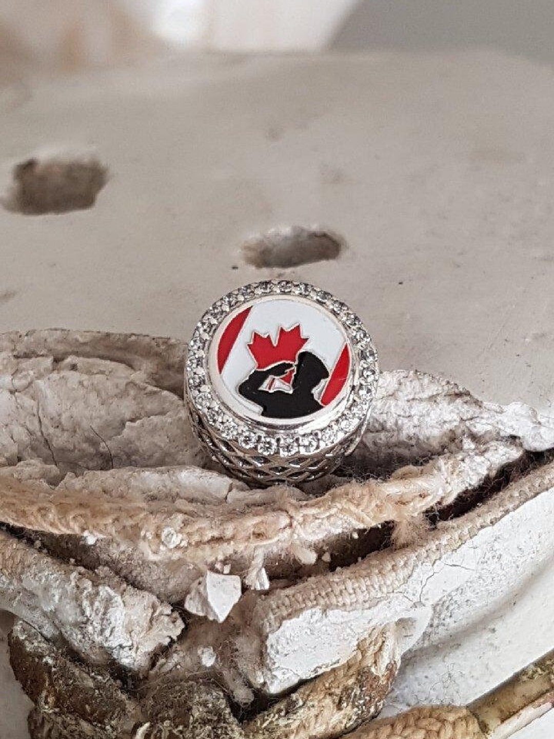 Authentic Pandora Salute Our Troops Charm Encrusted Clear CZ Sterling ...