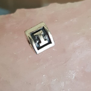 Authentic Pandora Alphabet Block Letter I Charm Sterling Silver ...