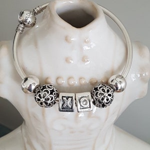 Authentic Pandora Alphabet Block Letters X or O Charms SS Oxidized ...