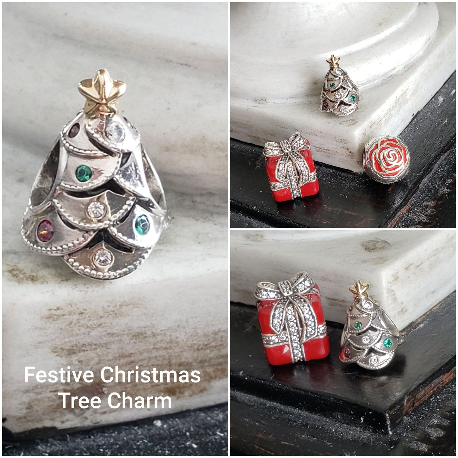 Authentic Pandora Festive Tree Christmas Charm Multi Colored - Etsy Canada