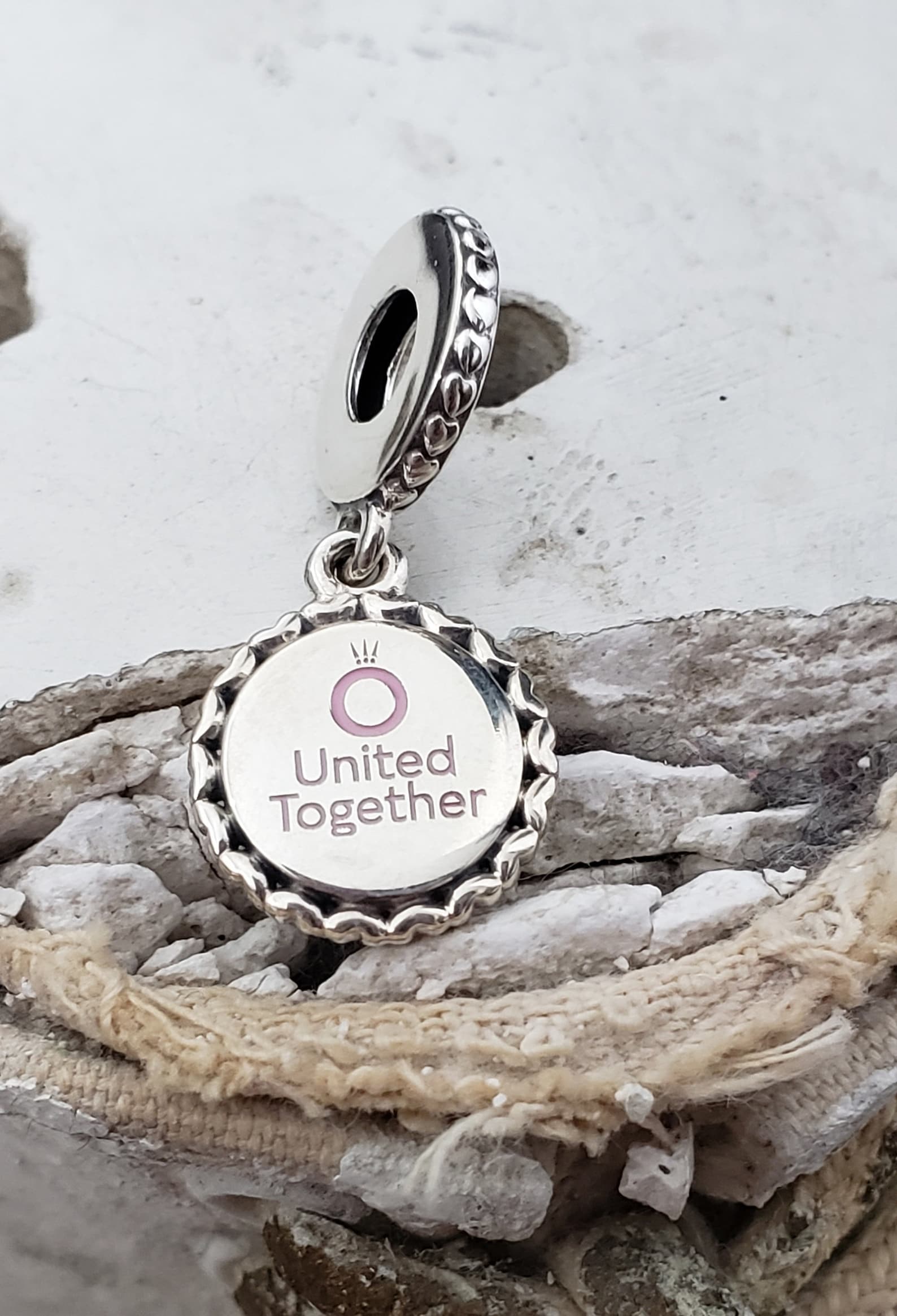 Authentic Pandora United Together Stronger Than Ever Dangle Charm ...