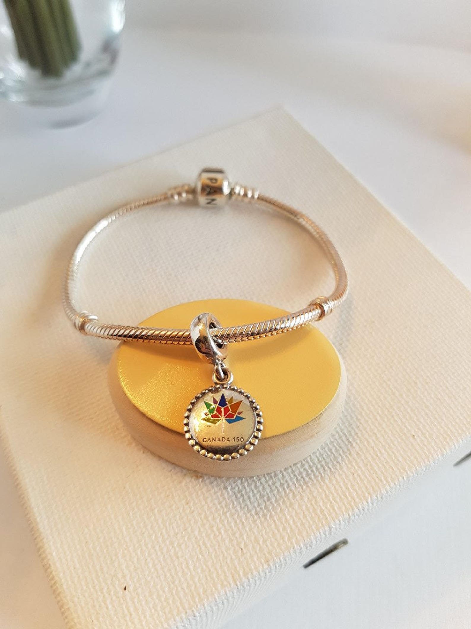 STUNNING Authentic Pandora Canada 150 Birthday Charm Rainbow | Etsy