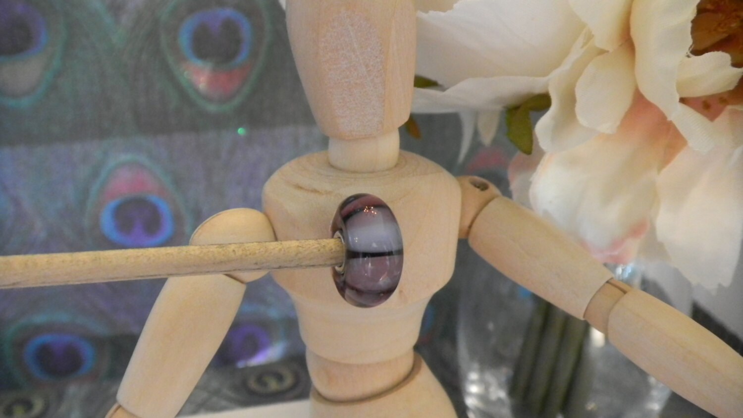 Stunning Authentic Trollbead Purple Stripes Glass Bead Charm RETIRED ...