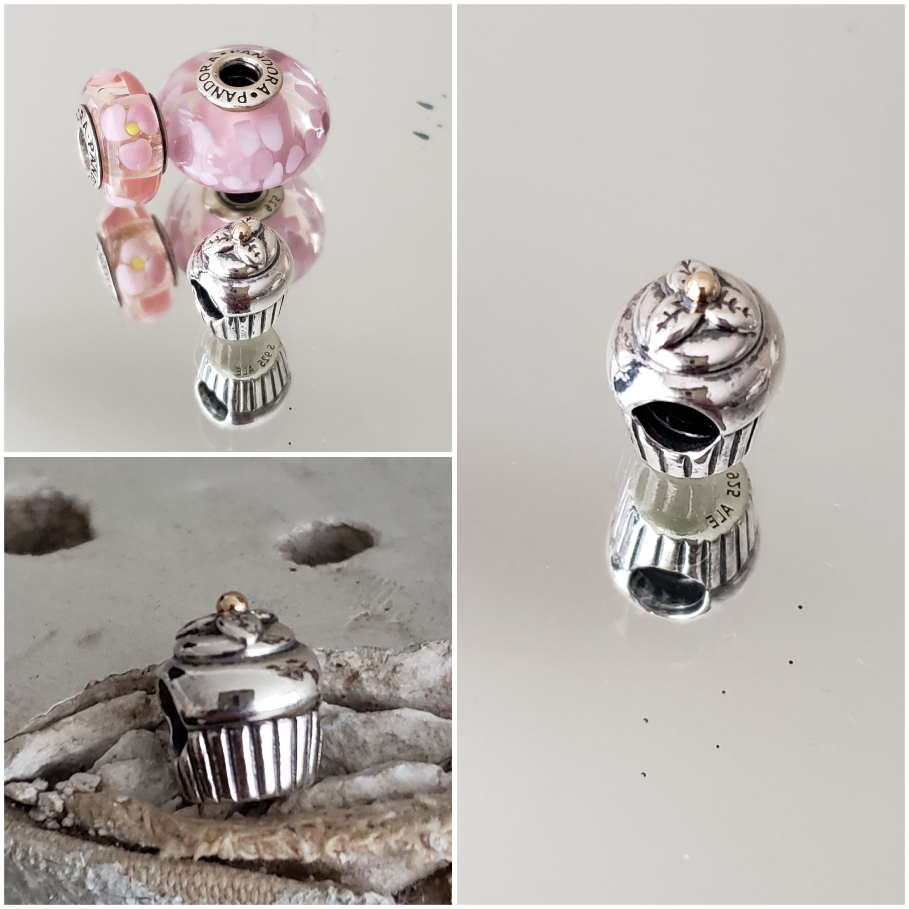 Authentic Pandora Cupcake Two-tone Charm Sterling 14K Gold | Etsy Canada