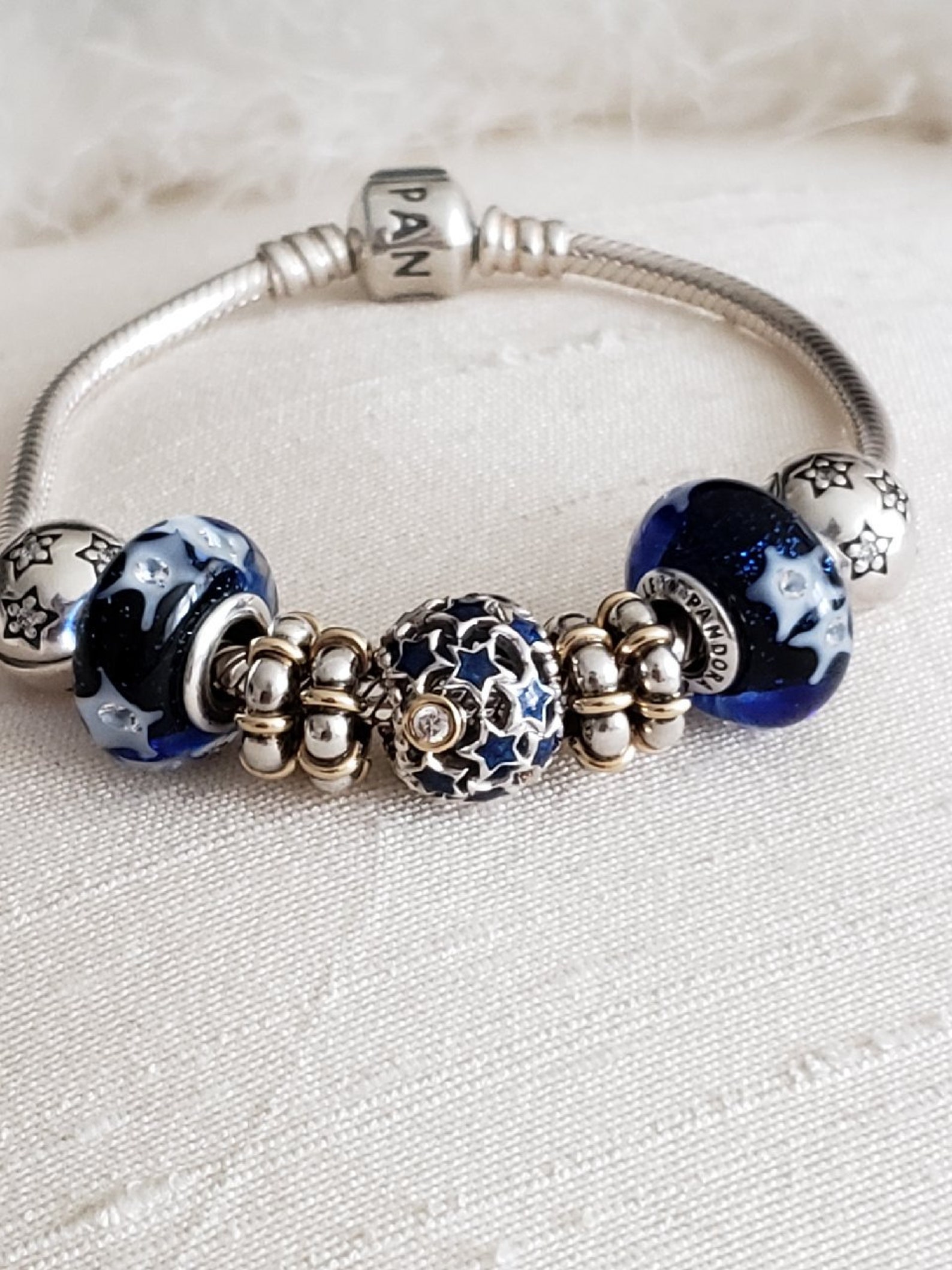 Authentic Pandora Night Sky Blue Charm Sterling Blue Enamel - Etsy Canada