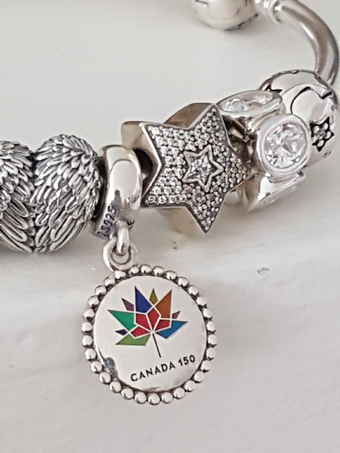 STUNNING Authentic Pandora Canada 150 Birthday Charm Rainbow | Etsy