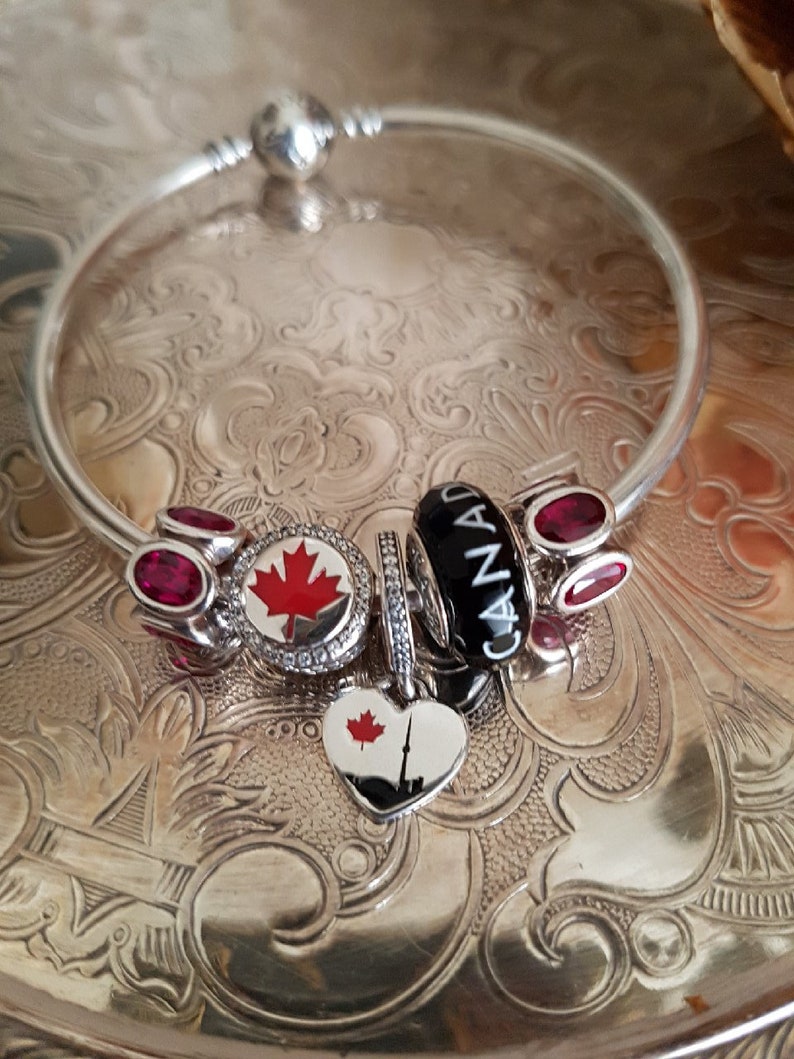 Authentic Pandora Canada Maple Canada Exclusive Engraved - Etsy