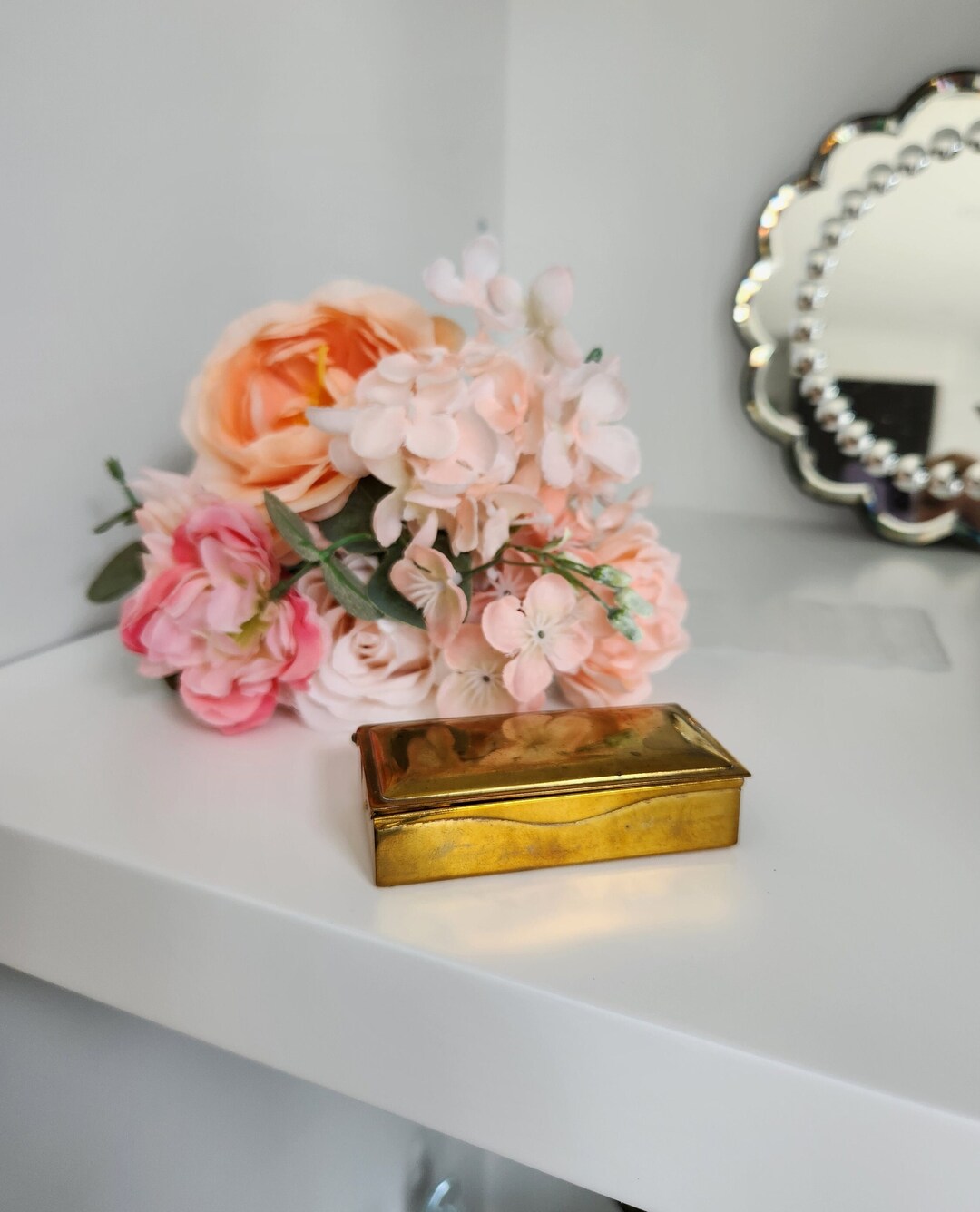 Antique Solid Brass Hinged Box for Stamps/ Austrian Stamp Box ...