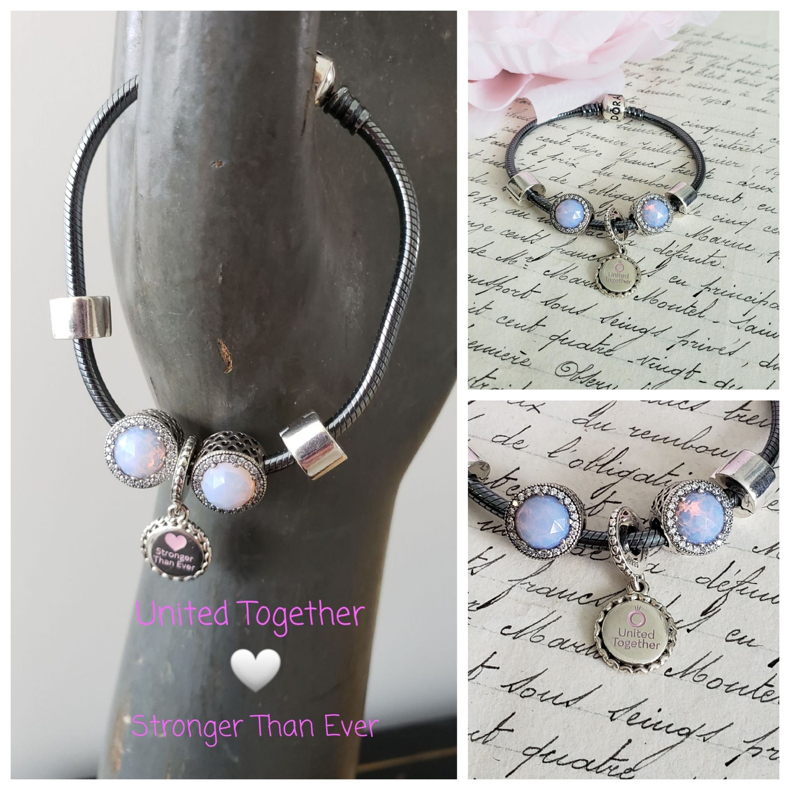 Authentic Pandora United Together Stronger Than Ever Dangle Charm ...