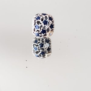 Authentic Pandora Night Sky Blue Charm Sterling Blue Enamel 14k Gold ...