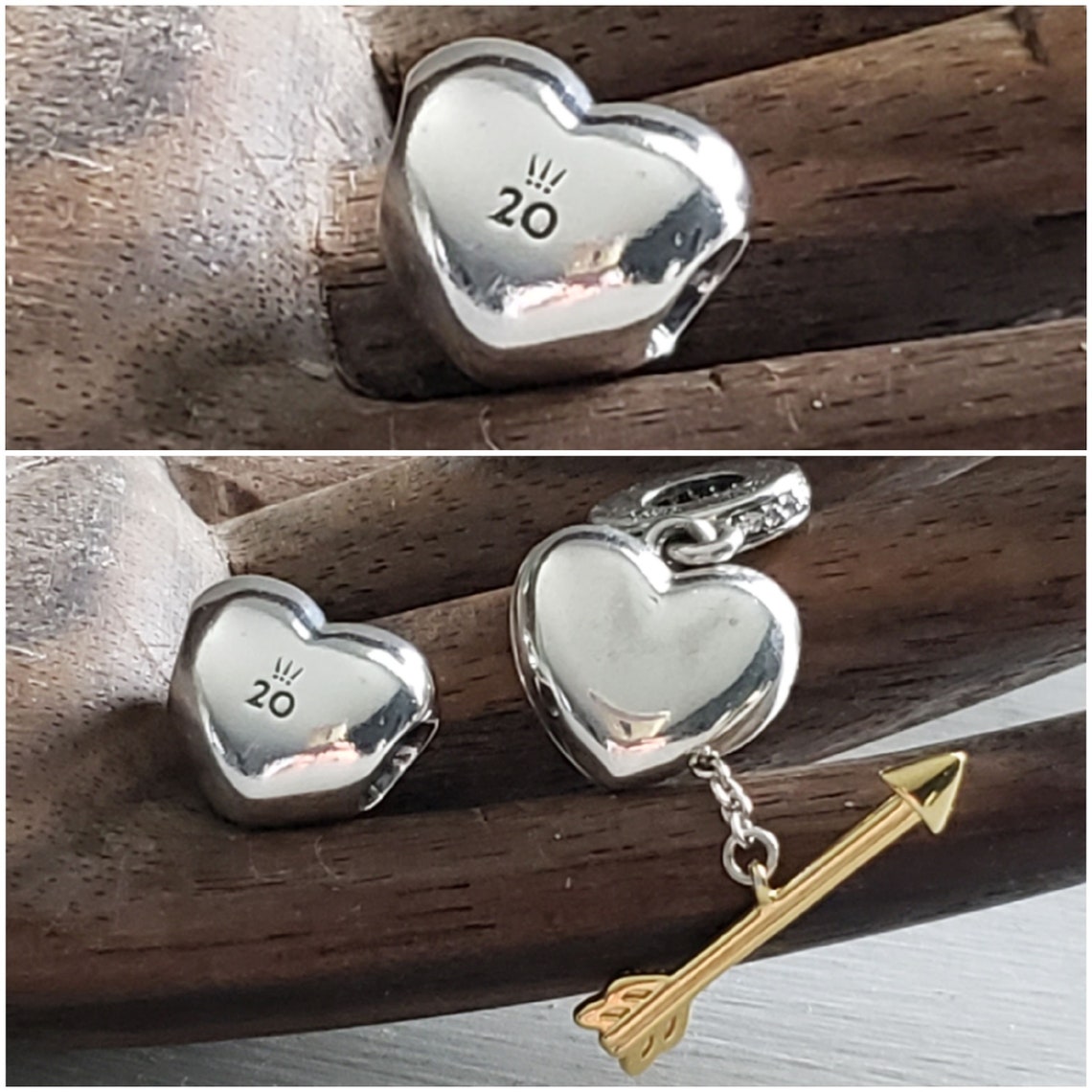 Authentic Pandora Heart 20th Anniversary April Charm Collector - Etsy ...