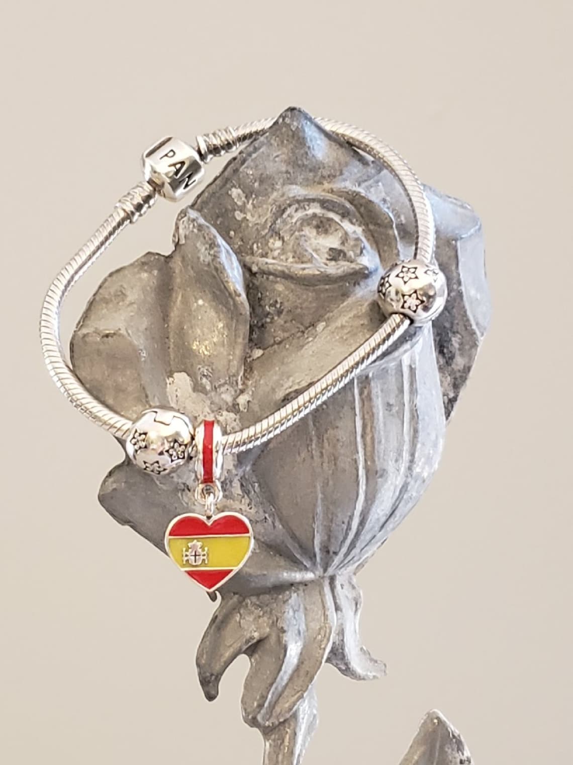 Reserved Pandora Spain Heart Flag Dangle Charm Red & Yellow | Etsy