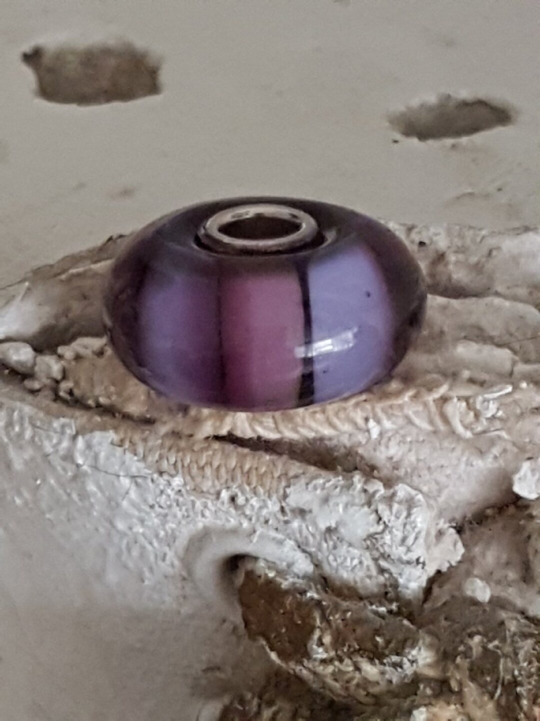 Stunning Authentic Trollbead Purple Stripes Glass Bead Charm - Etsy Canada