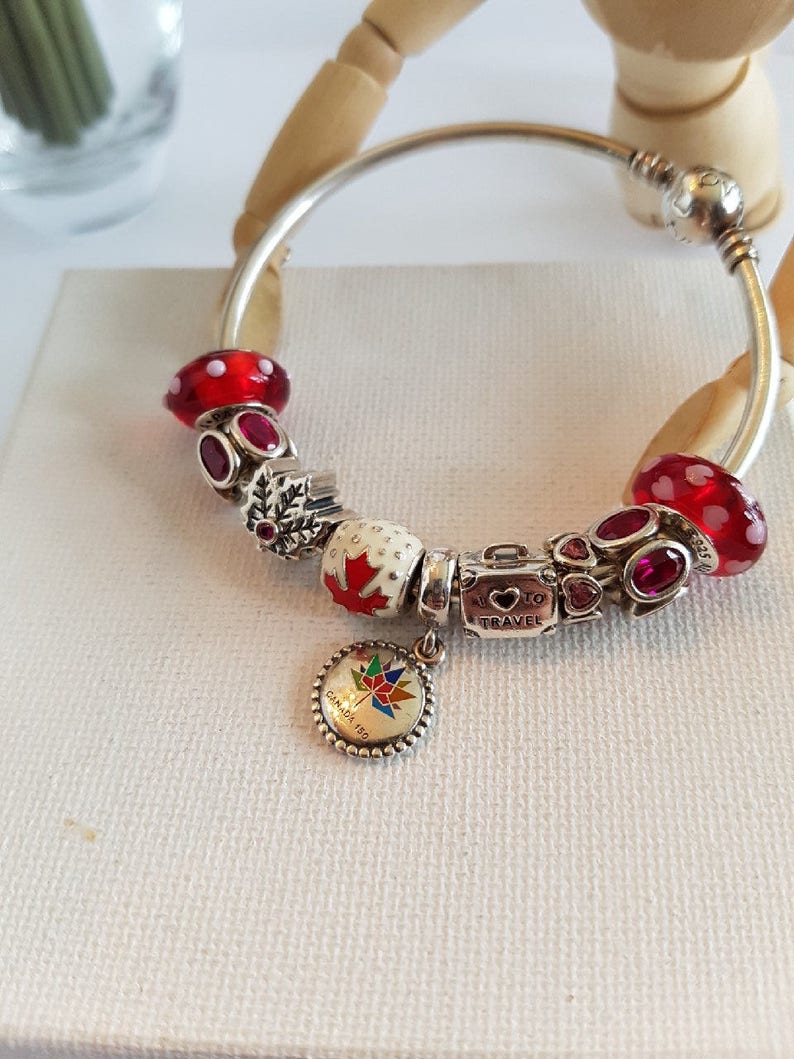STUNNING Authentic Pandora Canada 150 Birthday Charm Rainbow - Etsy