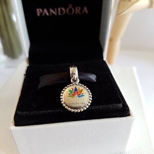 STUNNING Authentic Pandora Canada 150 Birthday Charm Rainbow Multi ...