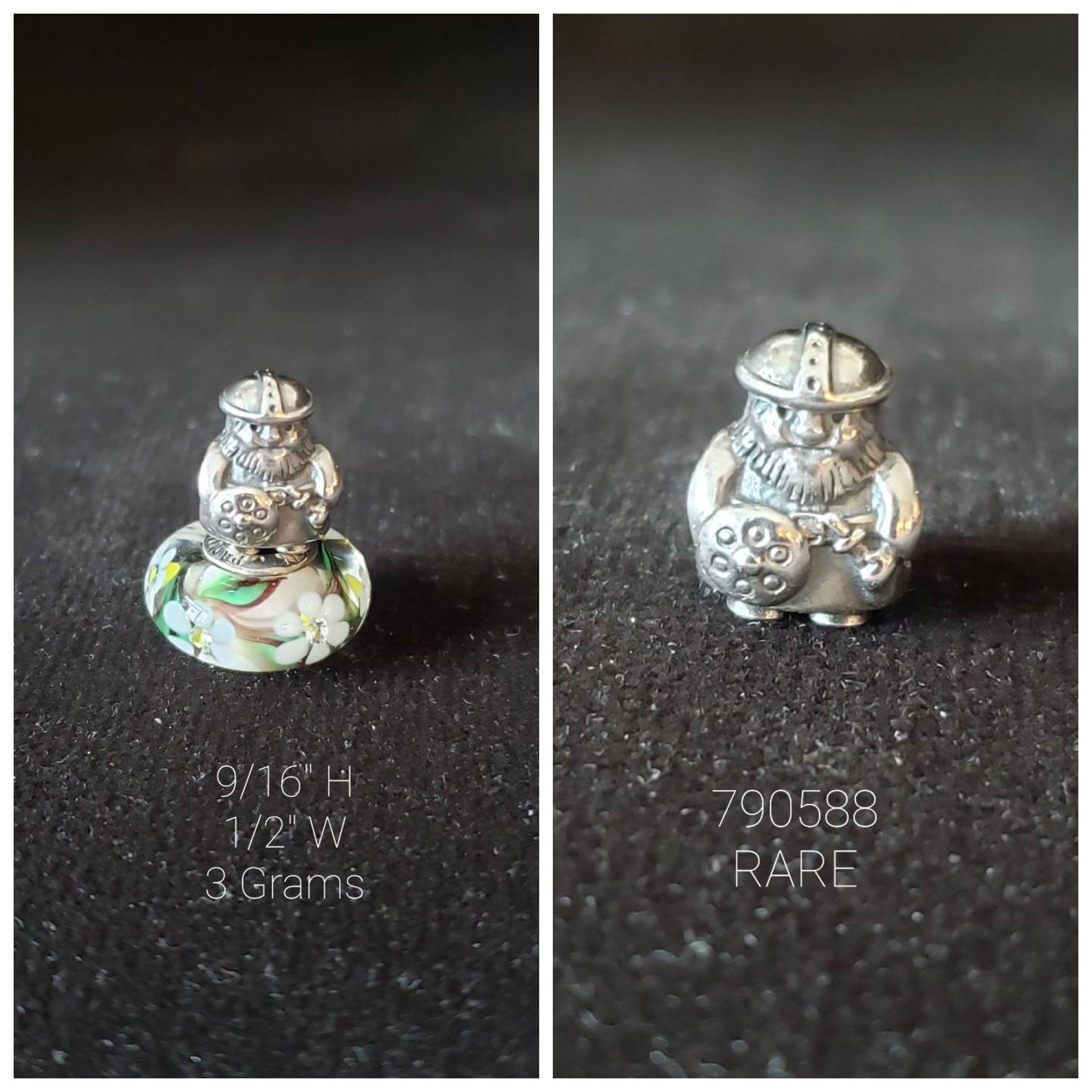 Authentic RARE Pandora Viking Warrior Charm Sterling | Etsy