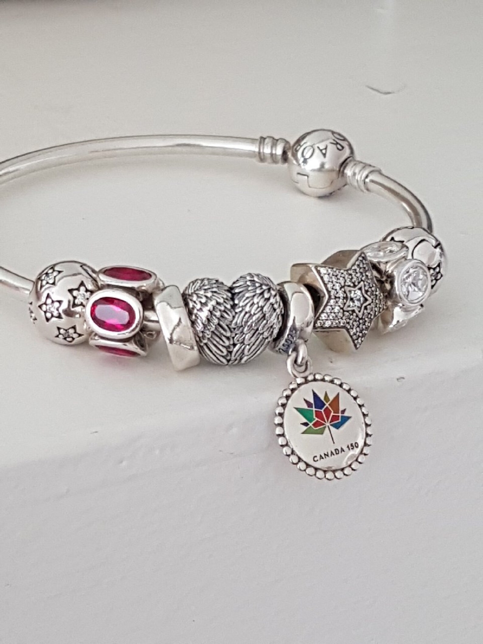 STUNNING Authentic Pandora Canada 150 Birthday Charm Rainbow - Etsy Canada