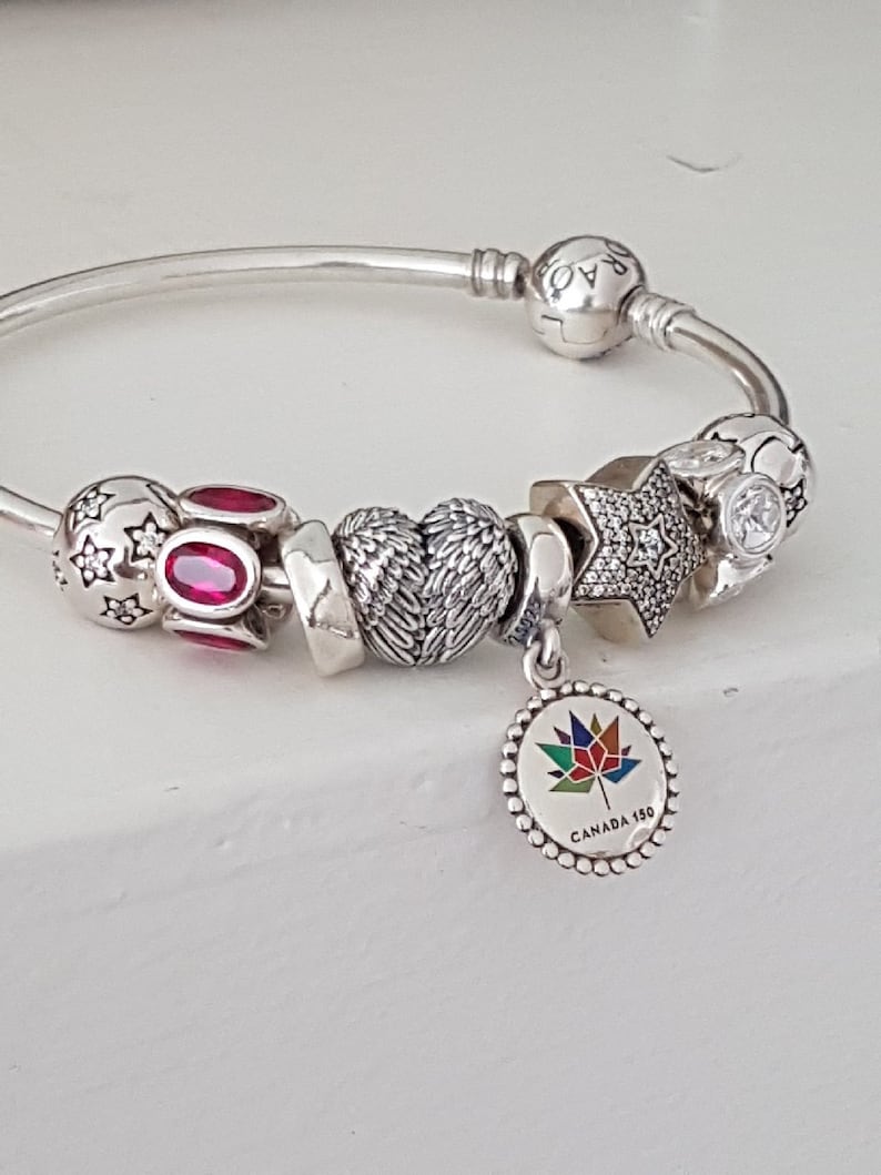 STUNNING Authentic Pandora Canada 150 Birthday Charm Rainbow - Etsy