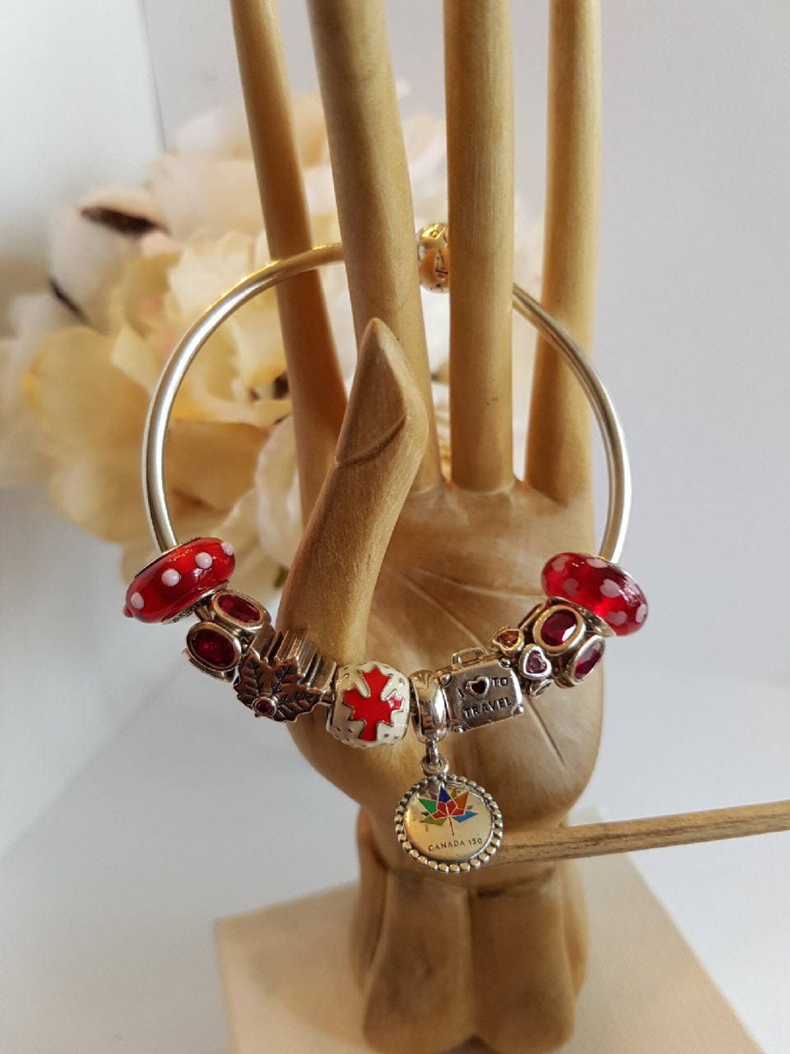 STUNNING Authentic Pandora Canada 150 Birthday Charm Rainbow - Etsy Canada