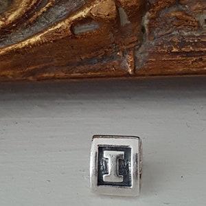 Authentic Pandora Alphabet Block Letter I Charm Sterling Silver ...