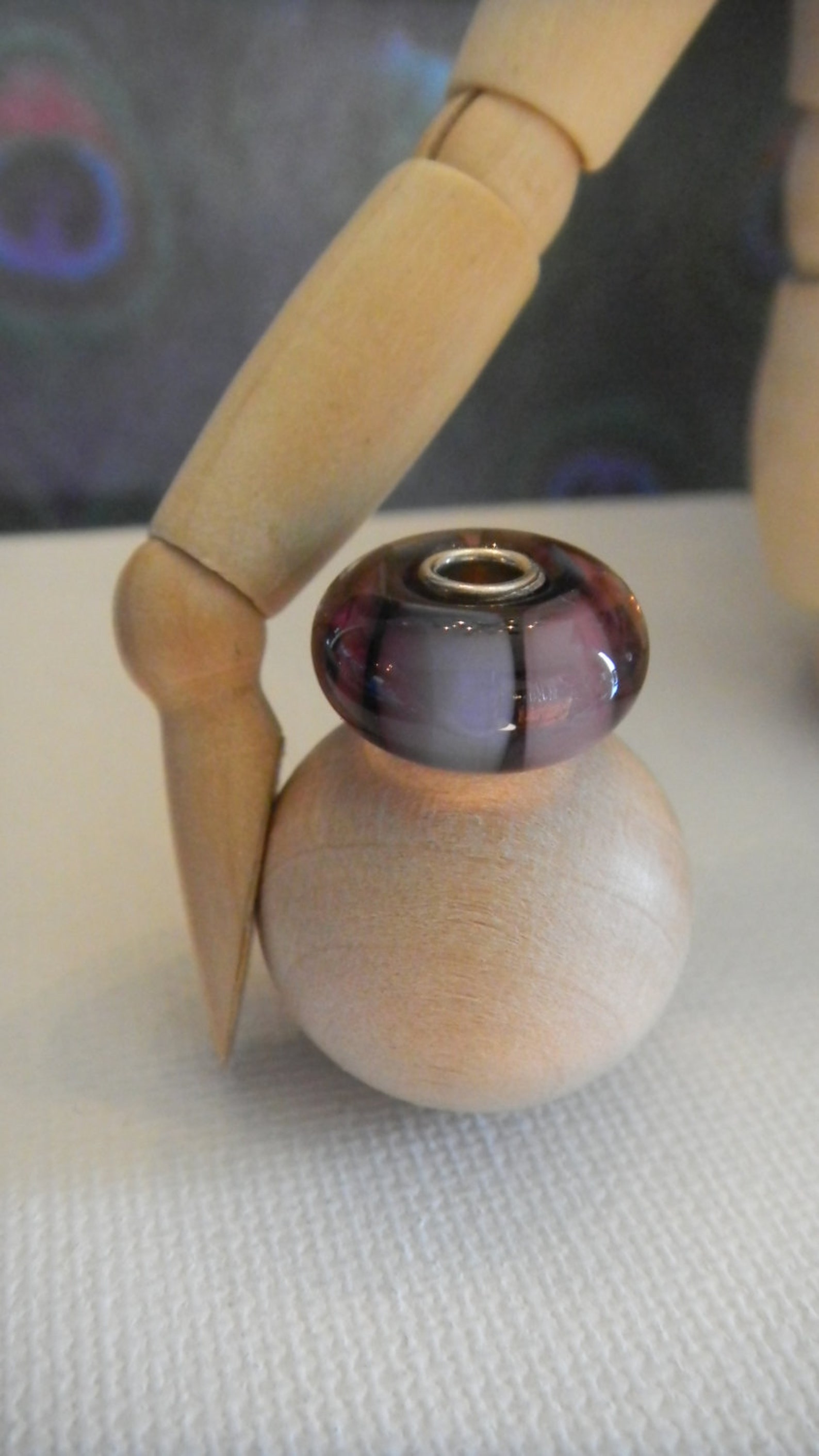 Stunning Authentic Trollbead Purple Stripes Glass Bead Charm RETIRED ...