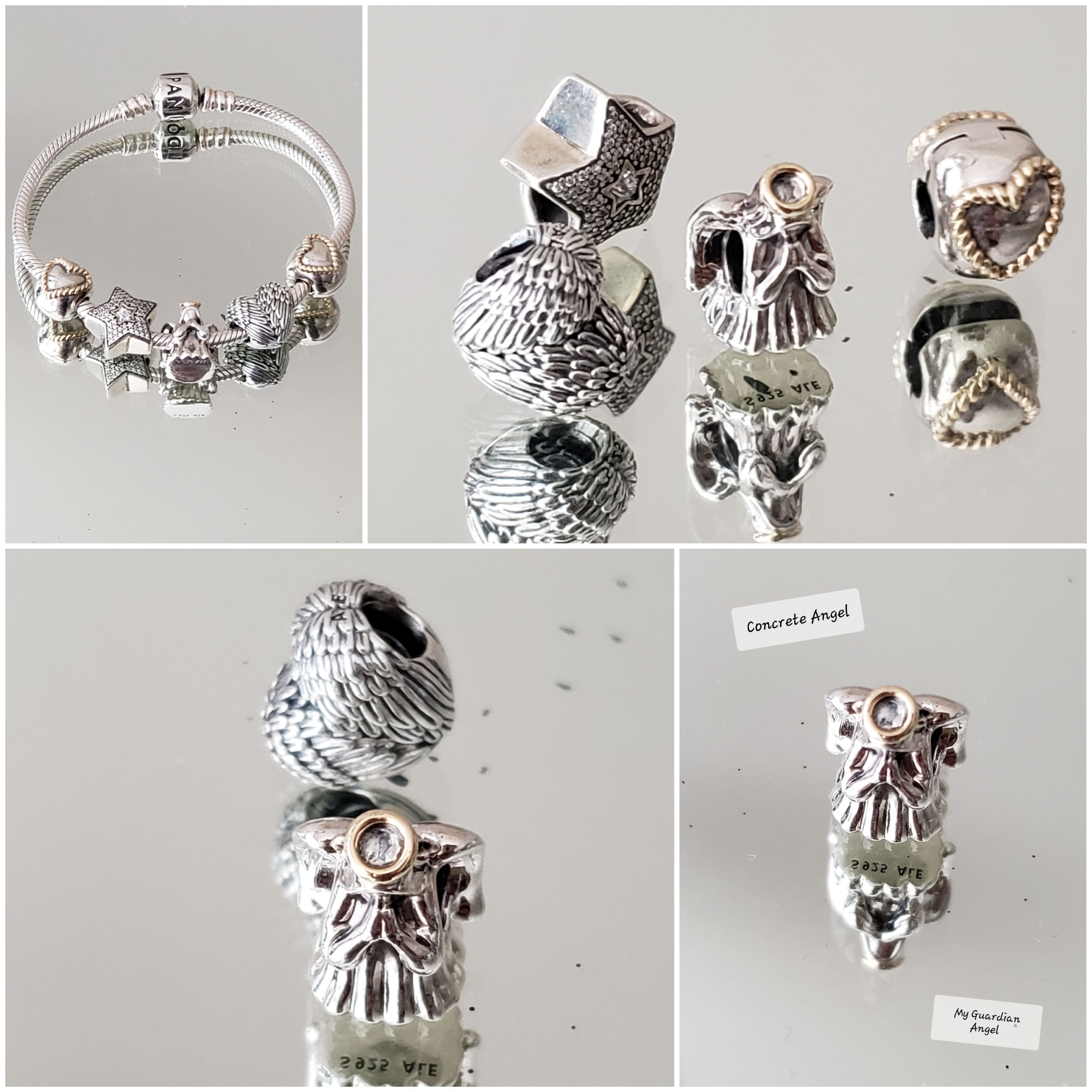 Authentic Pandora Divine Angel Sterling with 14K Gold Halo | Etsy