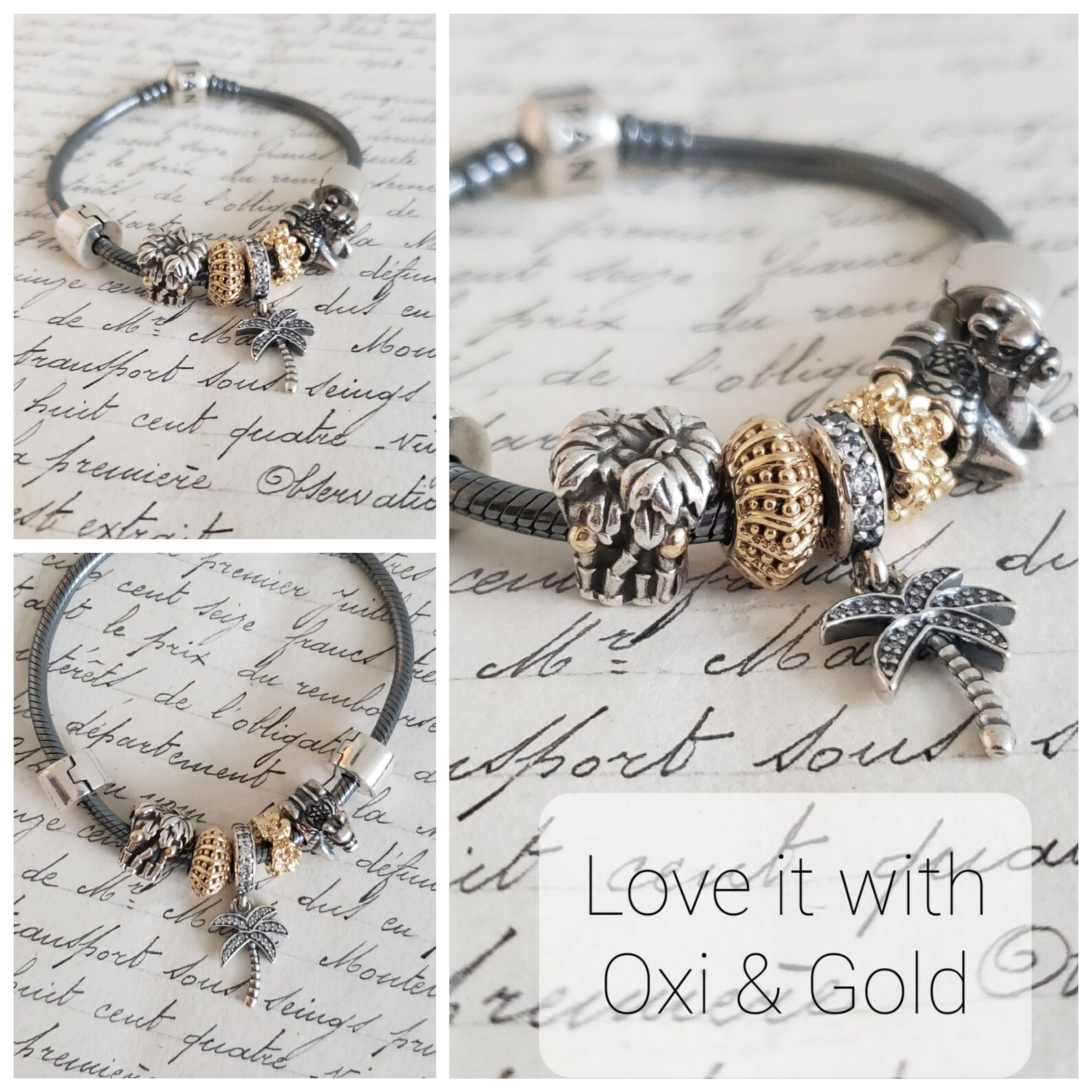 Authentic Pandora Palm Tree With 14K Coconut Gold Sterling - Etsy Hong Kong